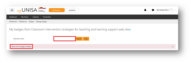 Section: Lesson 6: How do I view my badges in myModules? | STU-100: Basic Skills in Using ...